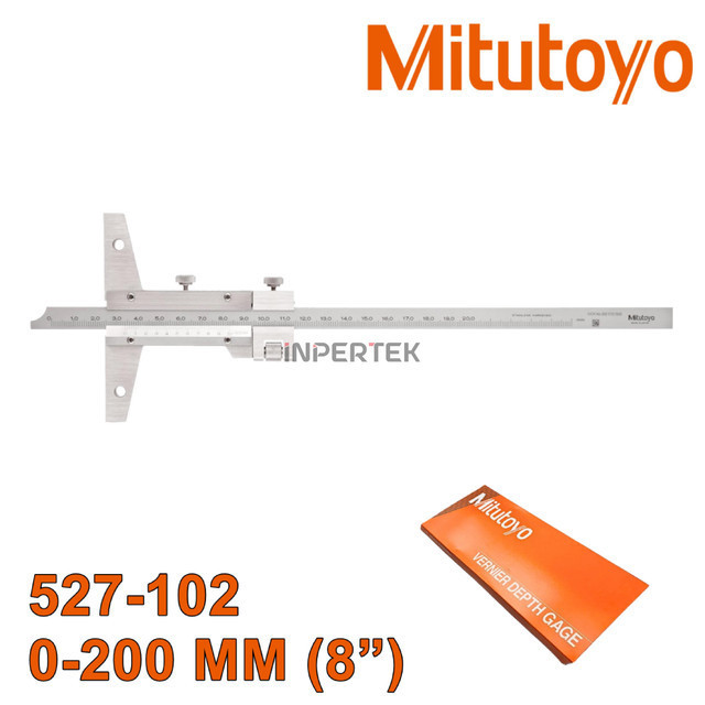 Jual Vernier Manual Caliper 200 mm Depth MITUTOYO 527-102 0.02 Sigmat 8 Inch Jangka Sorong 0 ...