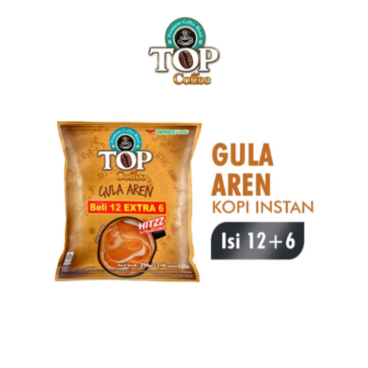 Jual A564-18 Pcs Top Coffee Kopi Instan Gula Aren Bag 22 gr isi 12 + 6 ...