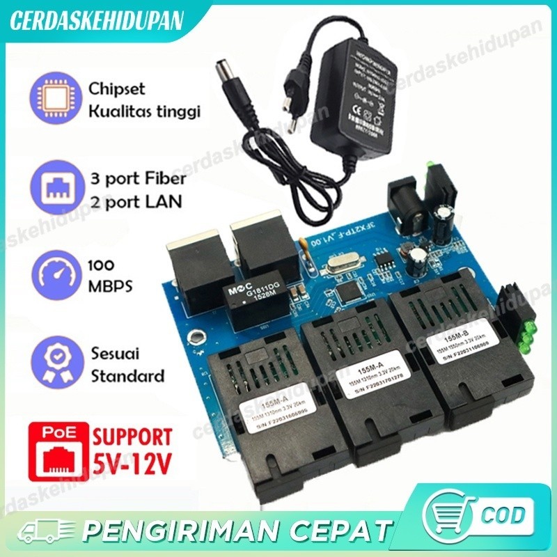 Jual 【Support POE】3F2E AAB port Fiber Optik PCB Board Saja Tanpa ...