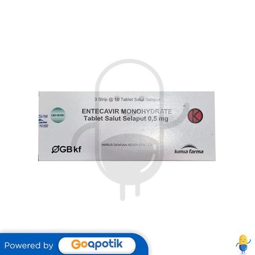 Jual Entecavir Monohydrate Kimia Farma 0.5 Mg Box 30 Tablet | Shopee ...