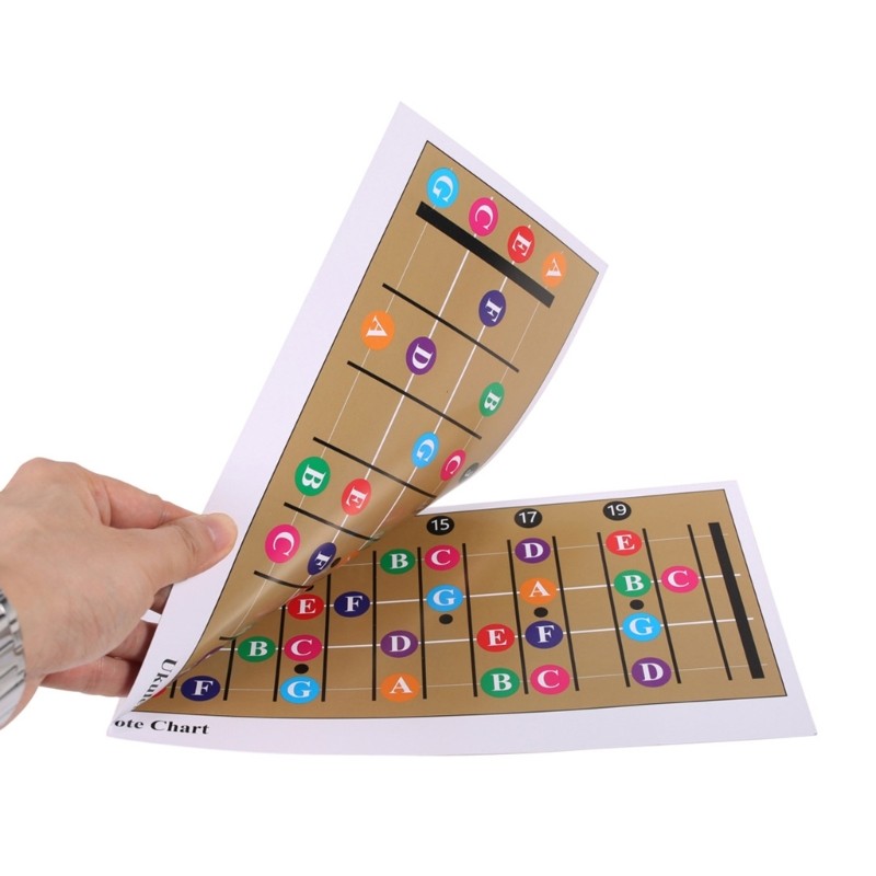 Jual Ukulele Chord Chart Poster Instructional Chart Beginner Fingering ...