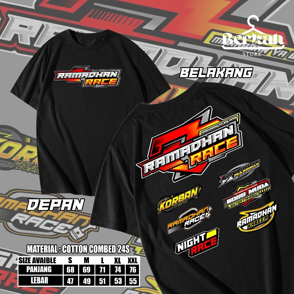Jual Kaos Ramadhan Race 1446 Hijriyah Vol.11 | Kaos Katun 24s Asli ...