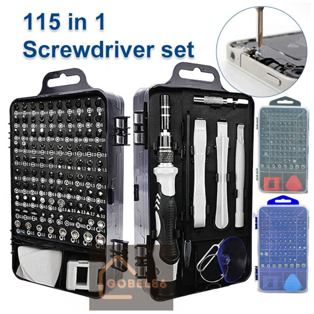 Jual Obeng 115 in 1 Multifungsi full set Alat Bongkar Mini Precision Insulated kamera camera pc ...