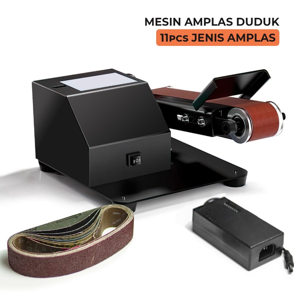 Jual Mesin Amplas Duduk Desktop Grinder Mini Electric Belt Sander 2in1 ...