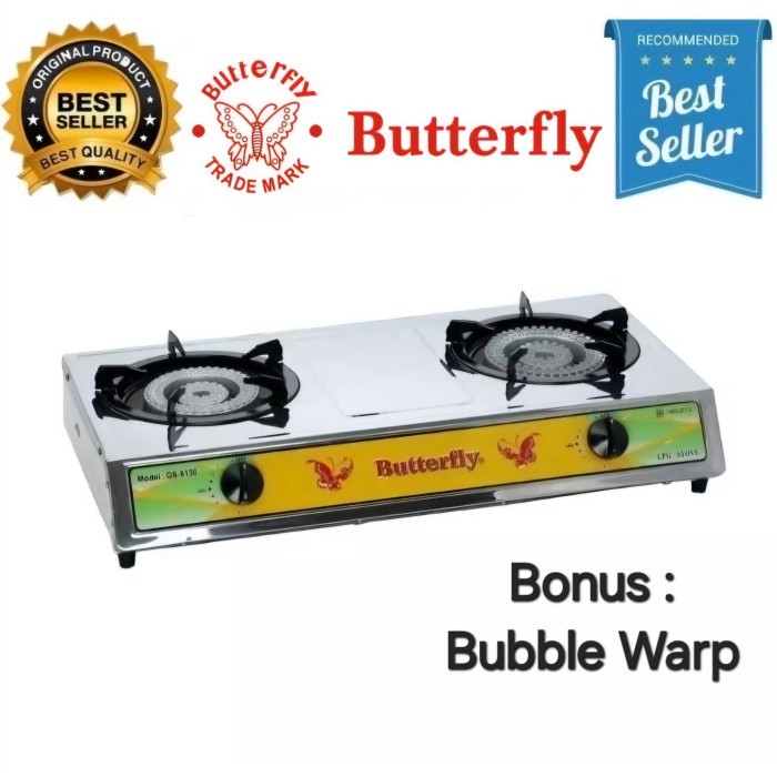 Jual Kompor Gas Butterfly 2 Tungku Api Besar Api Seribu Mata Seribu ...