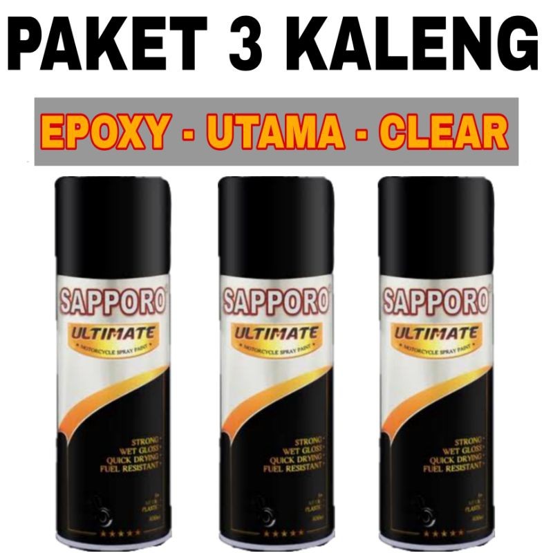 Jual Cat spray C. PAKET 3 KALENG pilok pilox sapporo ultimate saporo ...