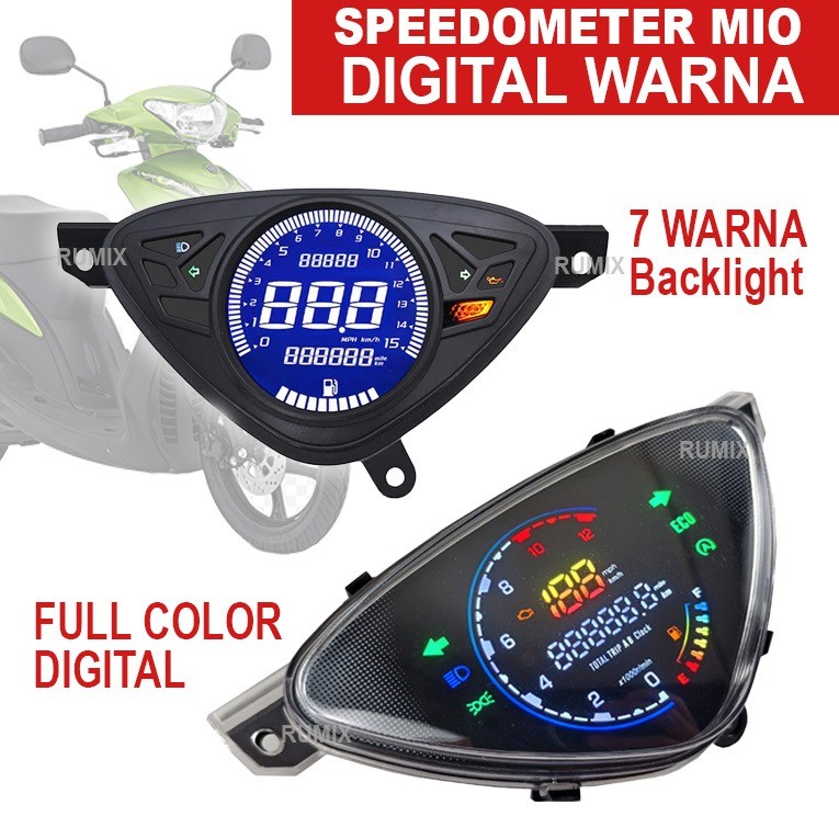 Jual Speedometer Mio 100 Digital 7 Warna Spidometer Mio Sporty Mio ...