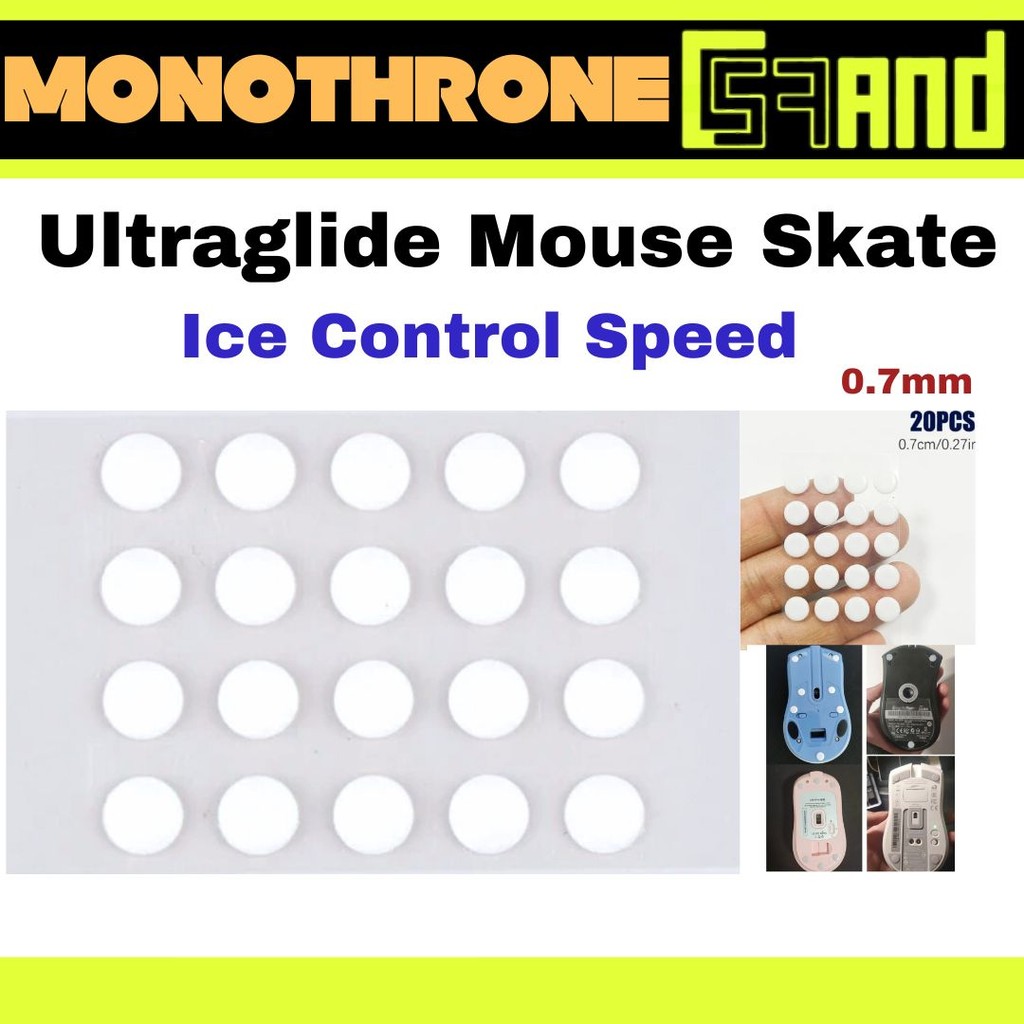 Jual Universal Mouse Skate Glide Feet Ice Control Speed Ice Version ...