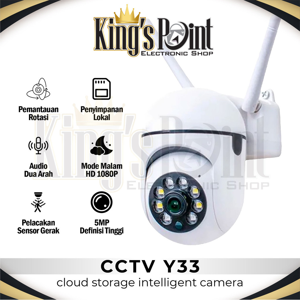 Jual CCTV Smart Y33 Wide Camera Auto Tracking IP Camera PTZ V360 Pro Komunikasi 2 Arah ...