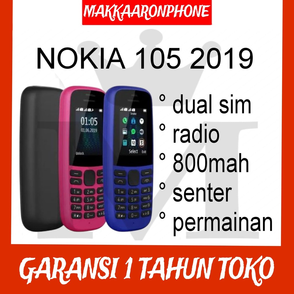 Jual HANDPHONE JADUL 105 4TH EDITION 2019 DUAL SIM BERGARANSI 1 TAHUN ...