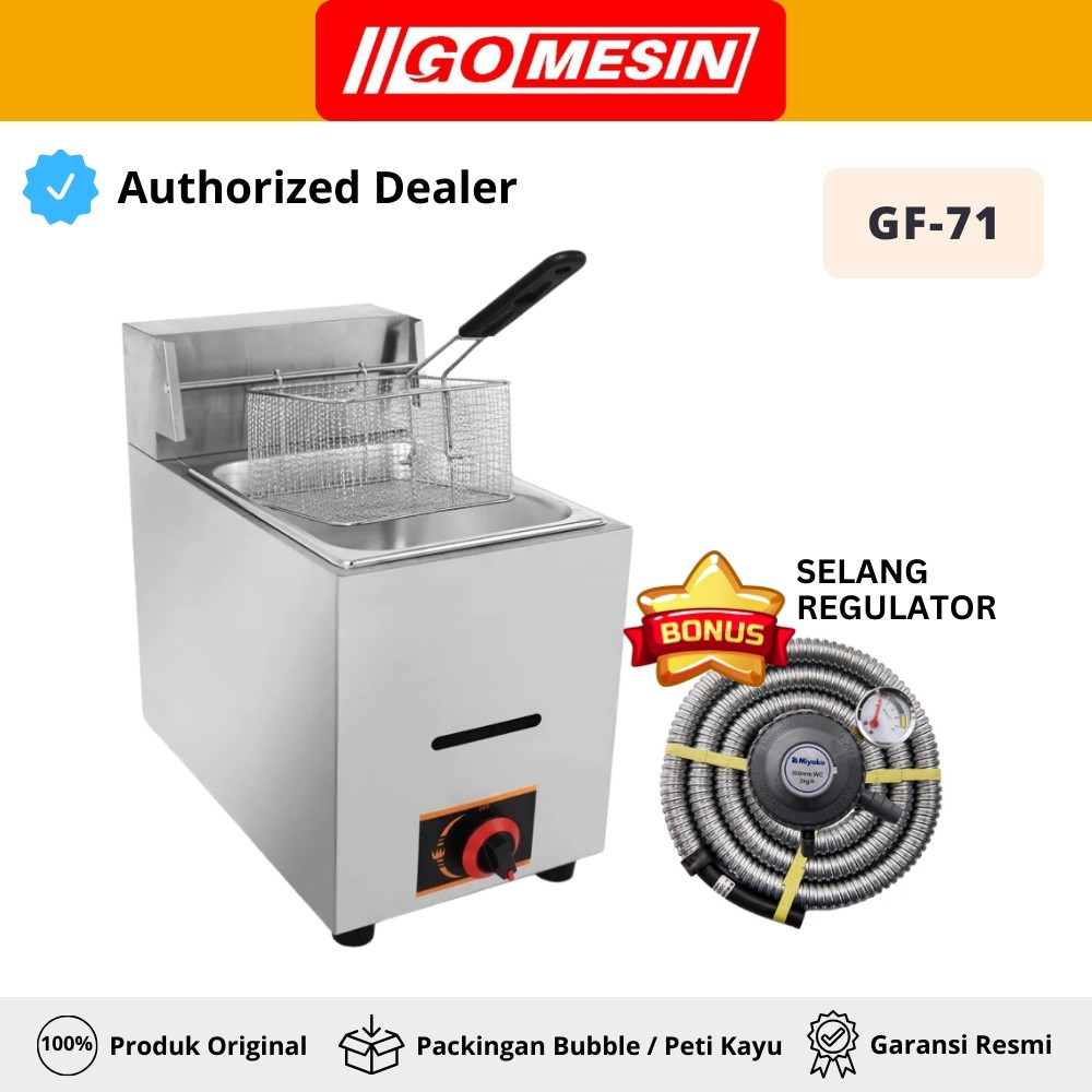 Jual Getra Gf 101g Deep Fryer Gas 1 Tank Mesin Penggorengan Gas 6 Liter Garansi Resmi | Shopee ...