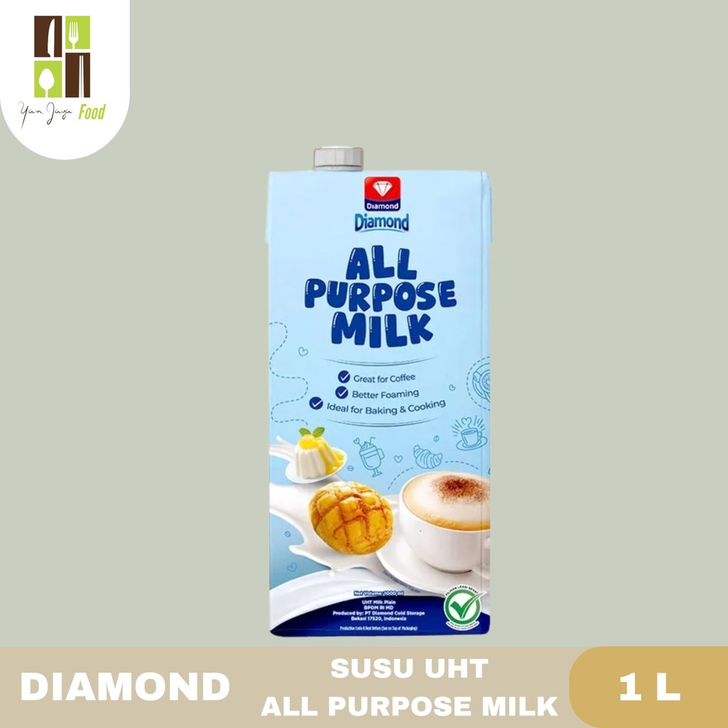 Jual Diamond Uht Milk All Purpose / Rasa Full Cream Barista Blend 1 ...