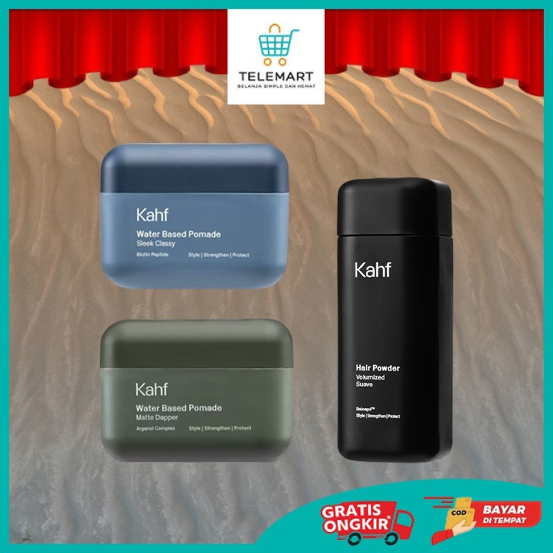Jual Kahf Water Based Pomade 70 Gr Hairstyling All Varian Telemart ...