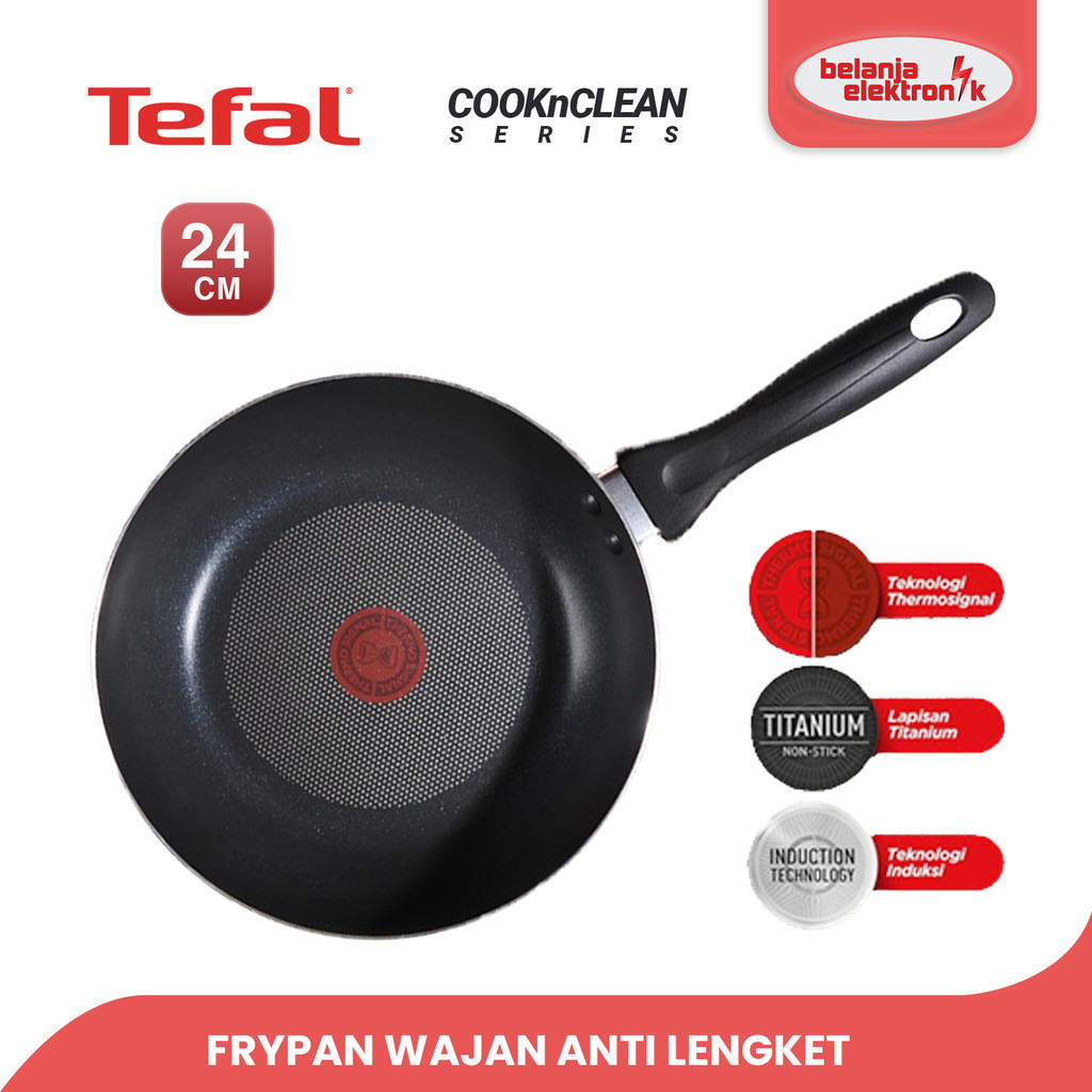 Jual TEFAL COOK & CLEAN FRY PAN 24CM WAJAN PENGGORENGAN ANTI LENGKET | Shopee Indonesia