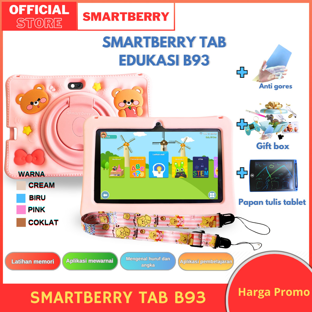 Jual SMARTBERRY KIDS STUDY TAB B93 tab 4/128GB / Tablet Anak / Tablet 7 Inch / Tablet PC ...