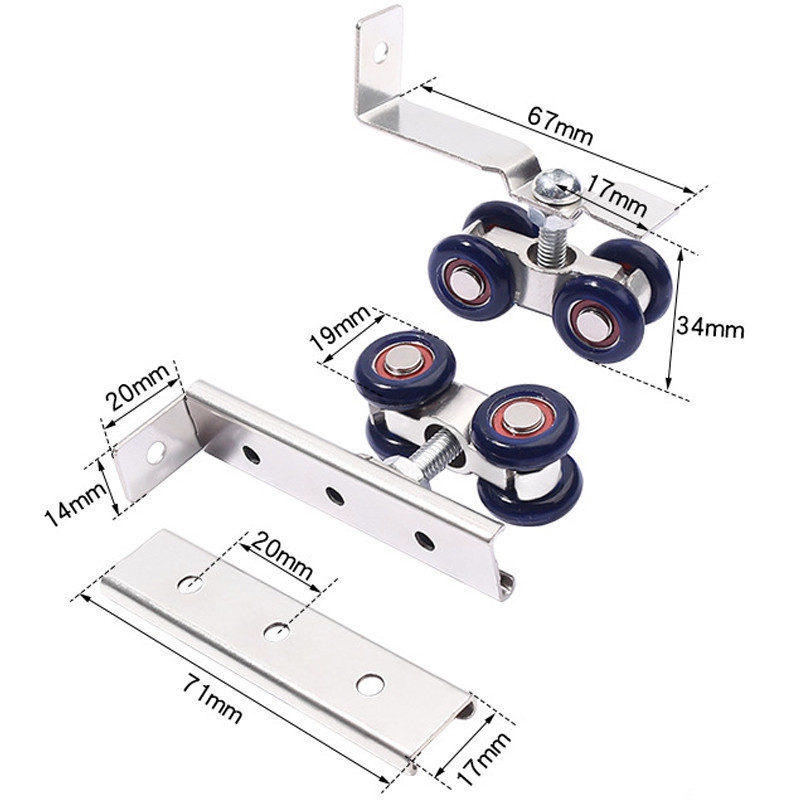 Jual 1Set Roda Sliding Door Roller Atau Roda Buat Pintu Geser Rumah Kamar Roda Gantung Pintu ...