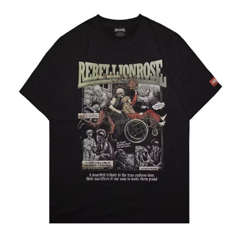Jual Tshirt REBELLION ROSE - TERIMAKASIH II (black) | Shopee Indonesia