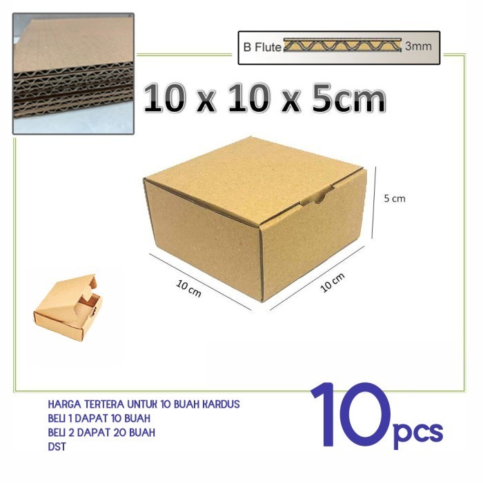 Jual 10 BUAH KARDUS DUS BOX 10X10X5CM DIE CUT PIZZA | Shopee Indonesia