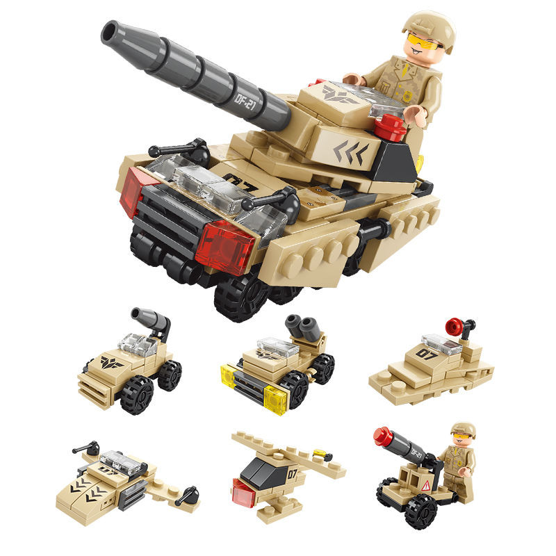 Jual LELE BROTHER Mainan Balok Susun Tank Militer 6 in 1 LEGO 123 ...