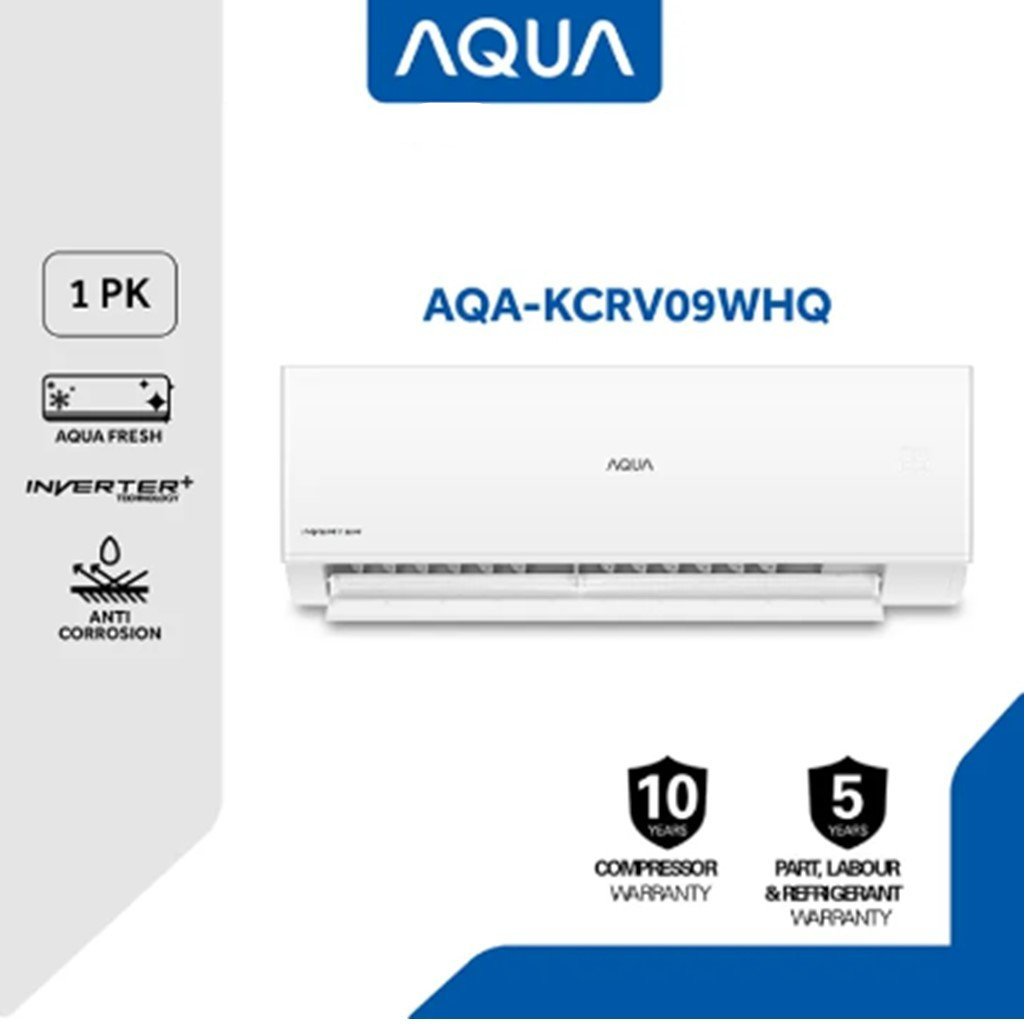Jual AC AQUA SANYO 1PK INVERTER AQAKCRV9WHQ FULL TEMBAGA GARANSI 10TH ...