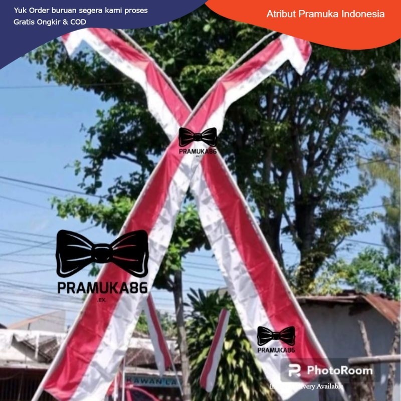 Jual Ready Umbul umbul Layur Merah putih / Bendera Layur Indonesia ...