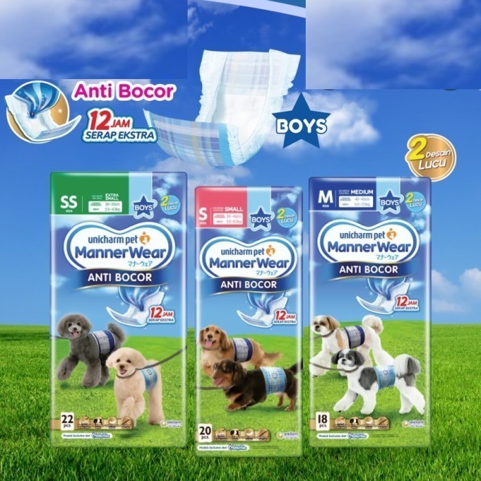 Jual Unicharm Manner Wear Pet Popok Anjing Jantan Pet Diapers Male ...