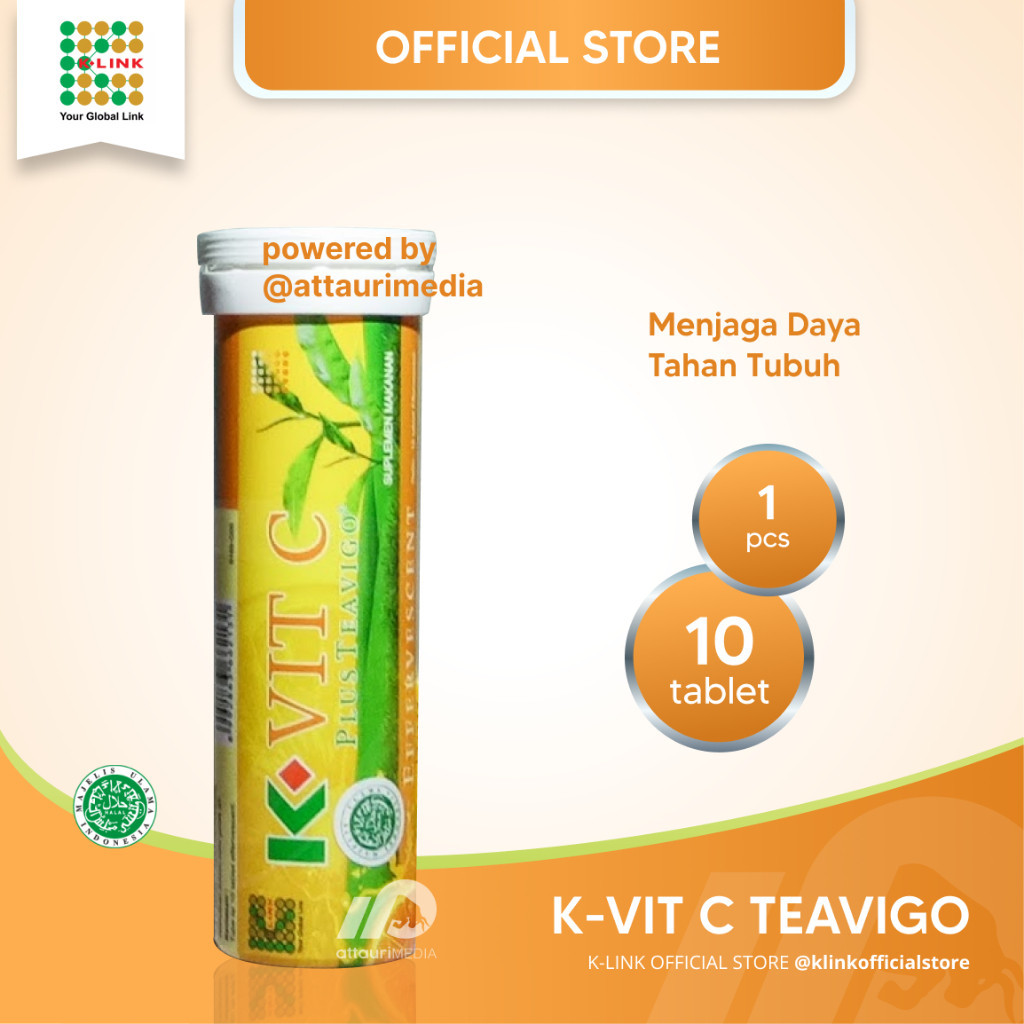 Jual K-Vit C Plus Teavigo (1 pcs isi 10 tablet) Menjaga Daya Tahan Tubuh dengan Teh Hijau dan ...