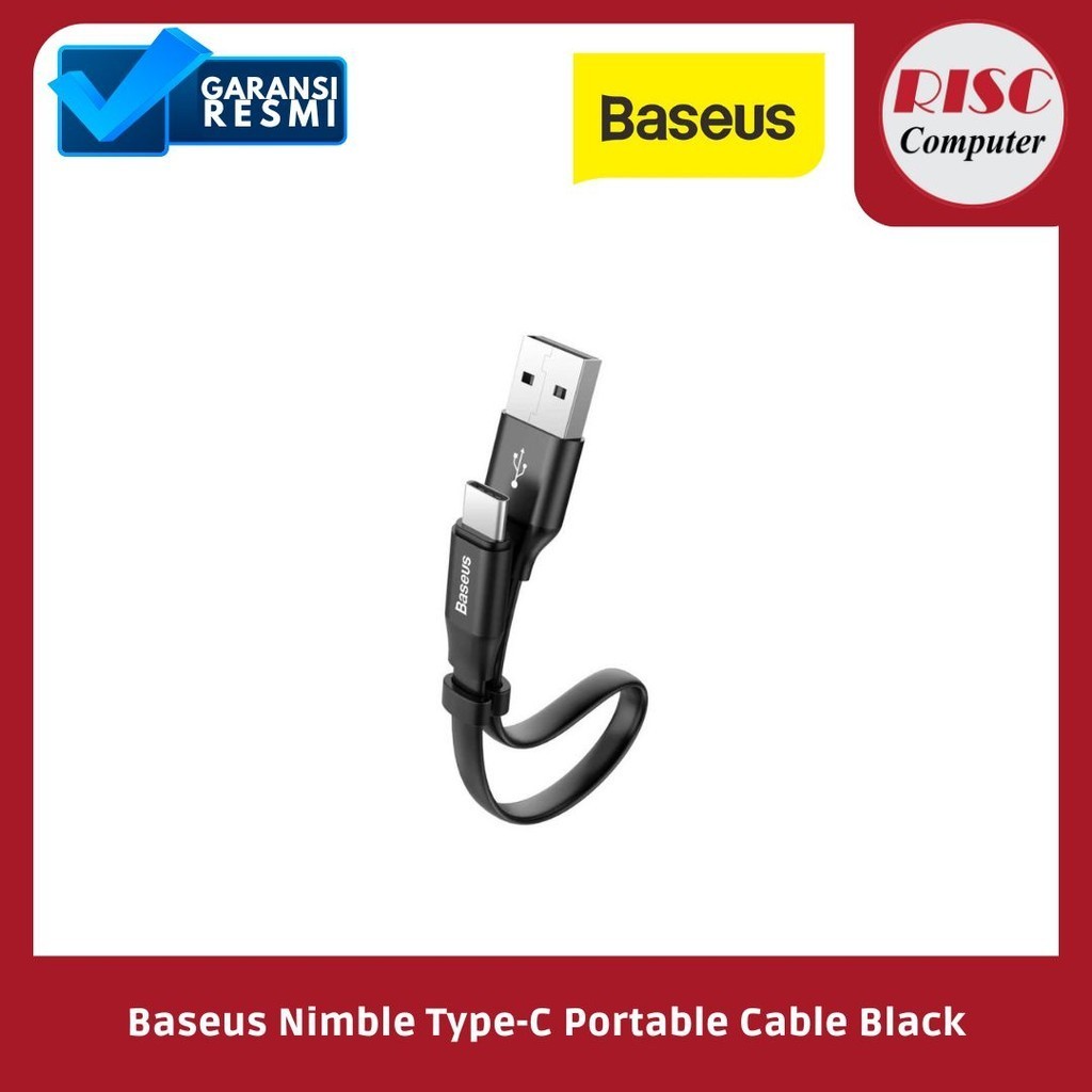 Jual Baseus Nimble Type-C Portable Cable Black | Shopee Indonesia