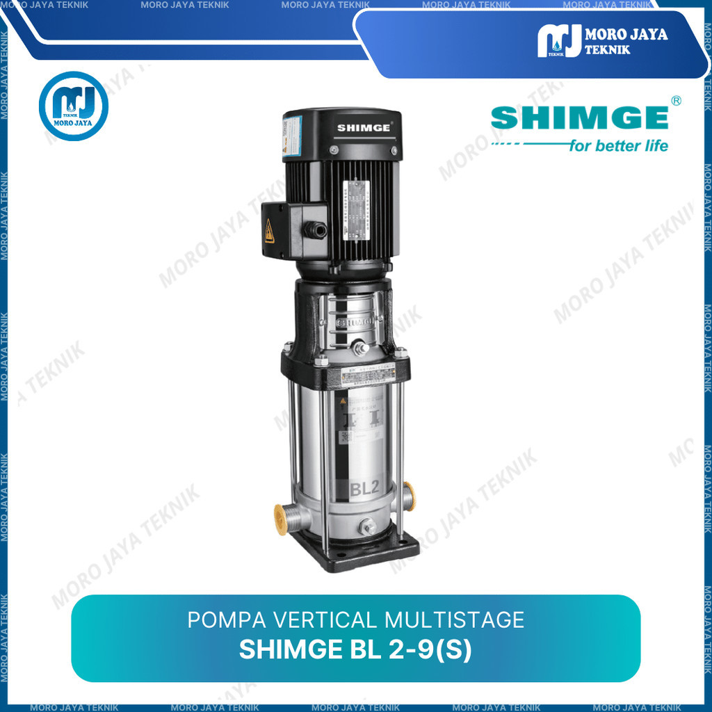 Jual Mesin Pompa Air Shimge Vertical Multistage 1PHASE 1.5HP - BL 2-9(S ...