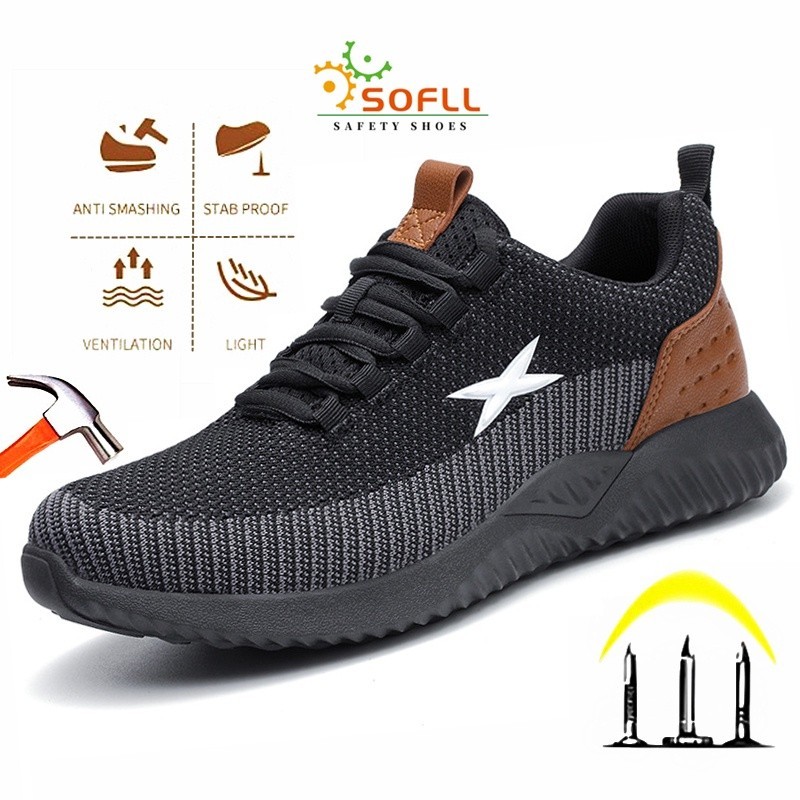Jual SOFLL Fashionable safety shoes for men,classic and protective work ...
