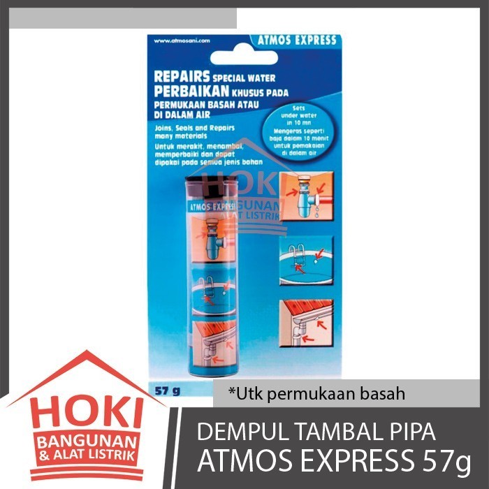 Jual LEM DEMPUL TAMBAL PIPA / KRAN BOCOR ATMOS EXPRESS - Epoxy Penambal ...
