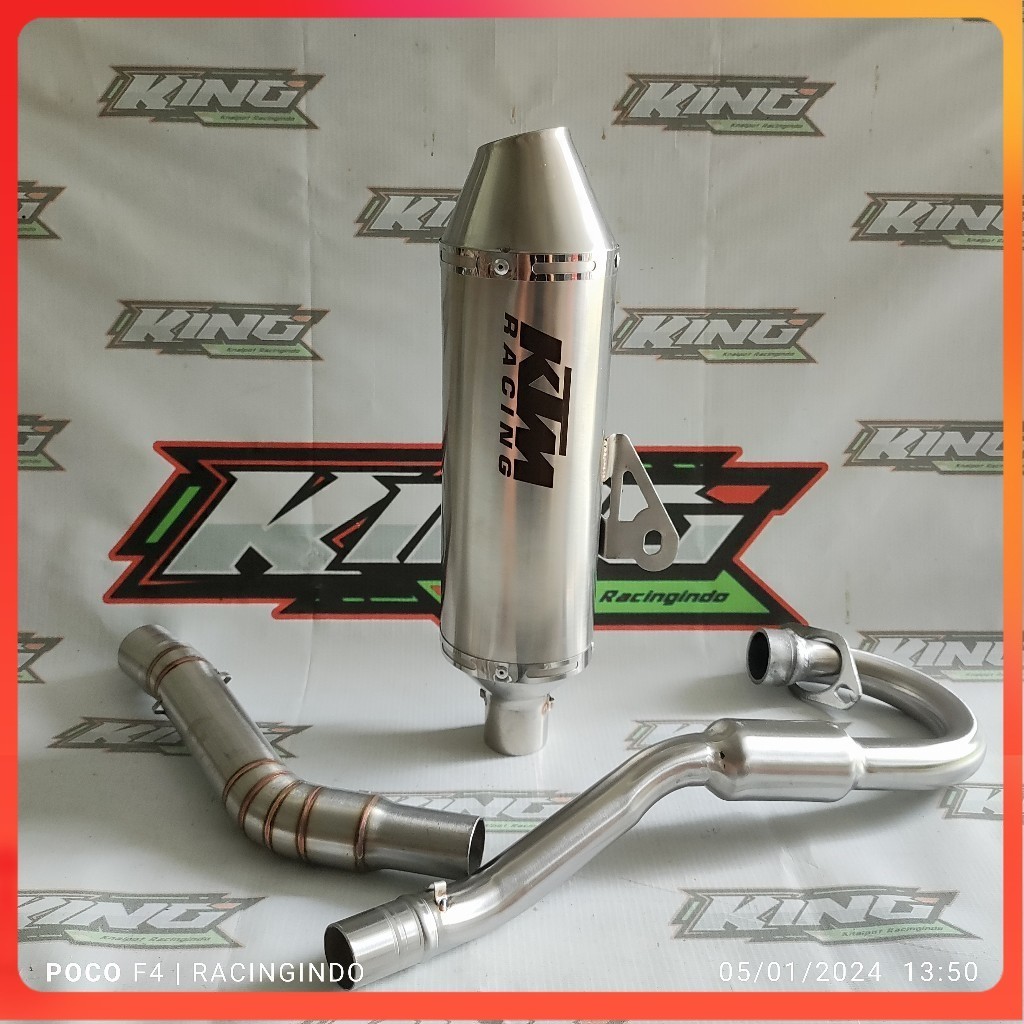 Jual escape racing ktm stanlis 1 set tinggal pasang for d tracker crf ...