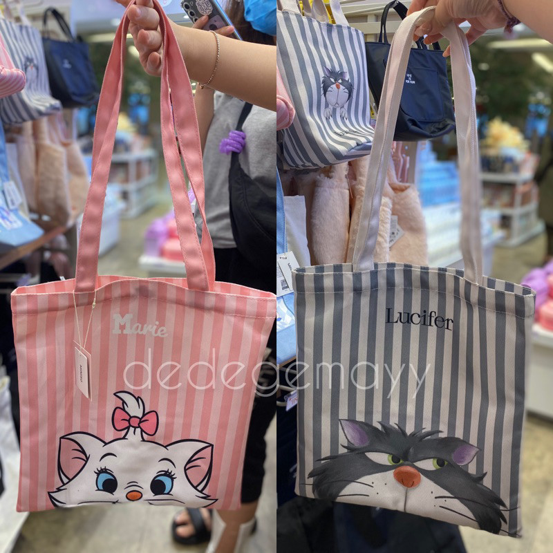Jual MINISO x Disney - Tote Bag DISNEY CAT Collection MARIE / LUCIFER ...