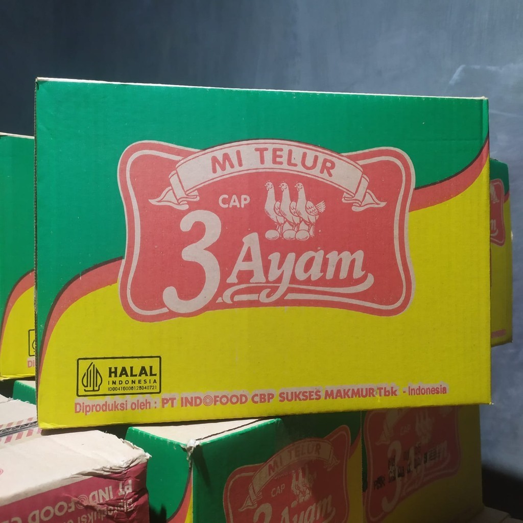 Jual MIE TELUR CAP 3 AYAM 120G (1 DUS/24 PCS) | Shopee Indonesia