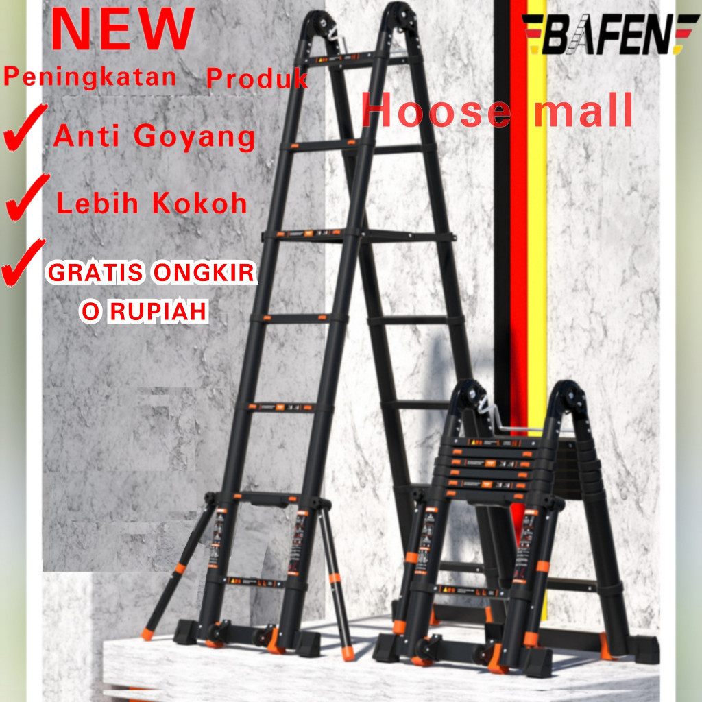 Jual Tangga lipat teleskopik telescopic multifungsi 2,1m 2,5m 2,9m 3,3m ...