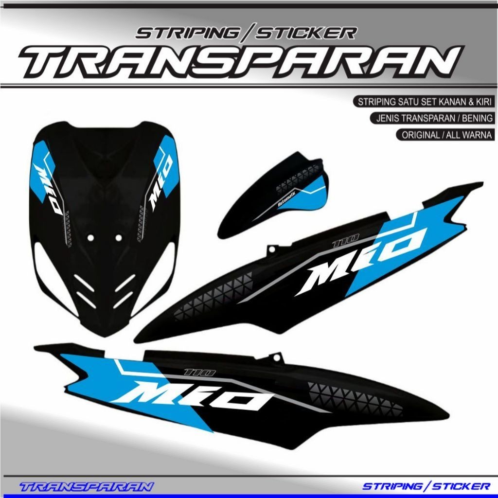 Jual STRIPING TRANSPARAN MIO SMILE/SPORTY TULISAN MIO PUTIH STICKER ...