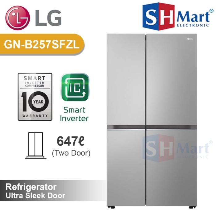 Jual KULKAS LG SIDE BY SIDE 647 LITER GC-B257SFZL HEMAT LISTRIK GARANSI RESMI | Shopee Indonesia
