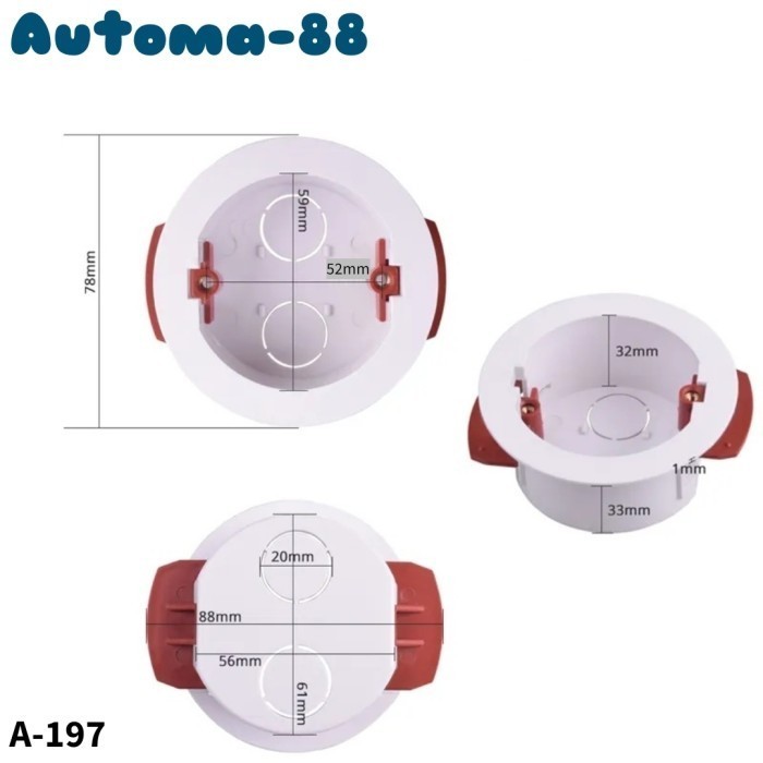 Jual MN08 Inbow Dus Gypsum Bulat A197 Mangkok Box Saklar Stop Kontak ...