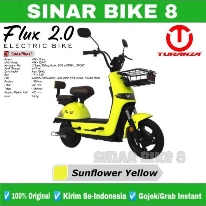 Jual Sepeda Listrik TURANZA FLUX 2.0 BY PACIFIC 500 Watt Electric E ...