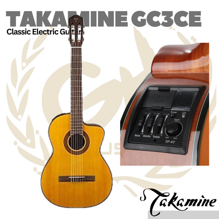 Jual Takamine GC3CE Acoustic Electric Classical Guitar - Gitar Klasik Nylon | Shopee Indonesia