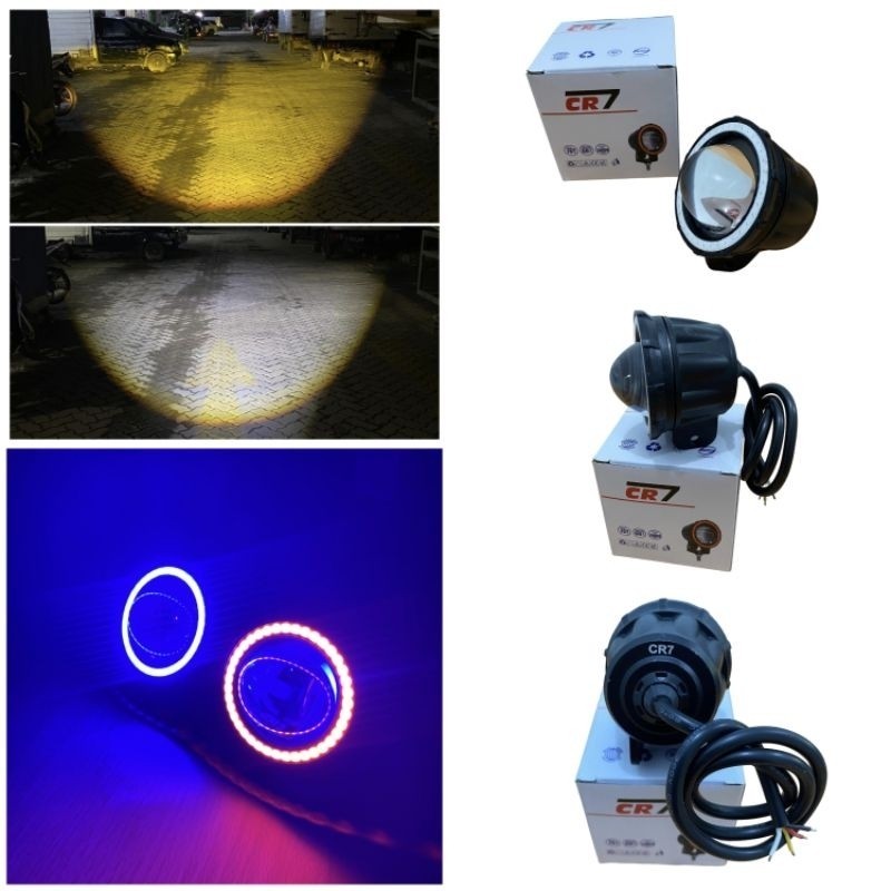 Jual Lampu Sorot Cut Off Projector Ala Biled Devil Led + Angel Ring 30 ...