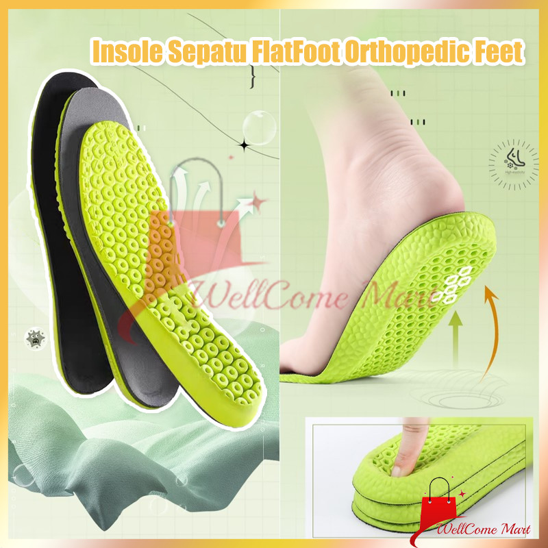 Jual 1 Pasang Insole Sepatu FlatFoot Orthopedic Feet / Alas Kaki Sepatu ...