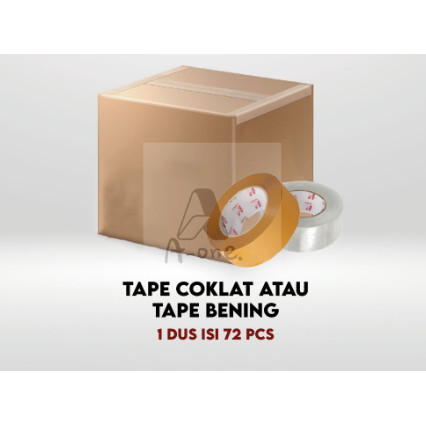 Jual LAKBAN GROSIR 1DUS ISI 72 ROLL BENING/COKLAT 45MM x 90 Yard ISOLASI MURAH BENING DAN COKLAT ...