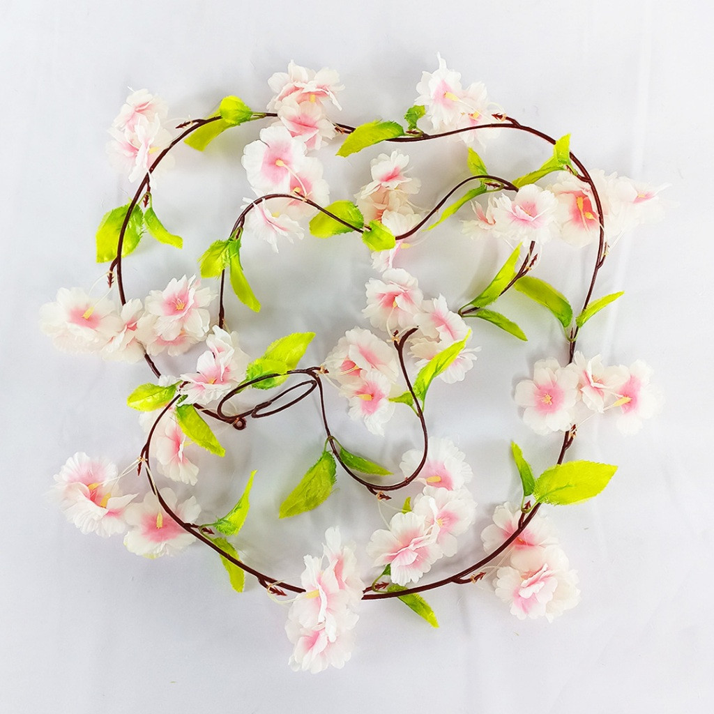 Jual BT04 Bunga Sakura Juntai Per Tangkai Bunga Daun Rambat Sintesis ...