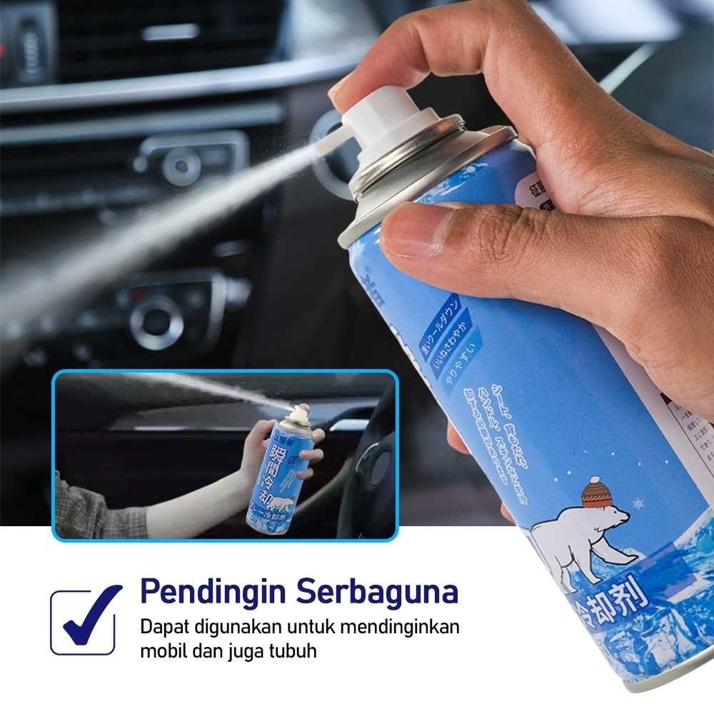 Jual Cray Spray Pendingin Mobil Rapid Cooling Agent 260ml | Shopee ...