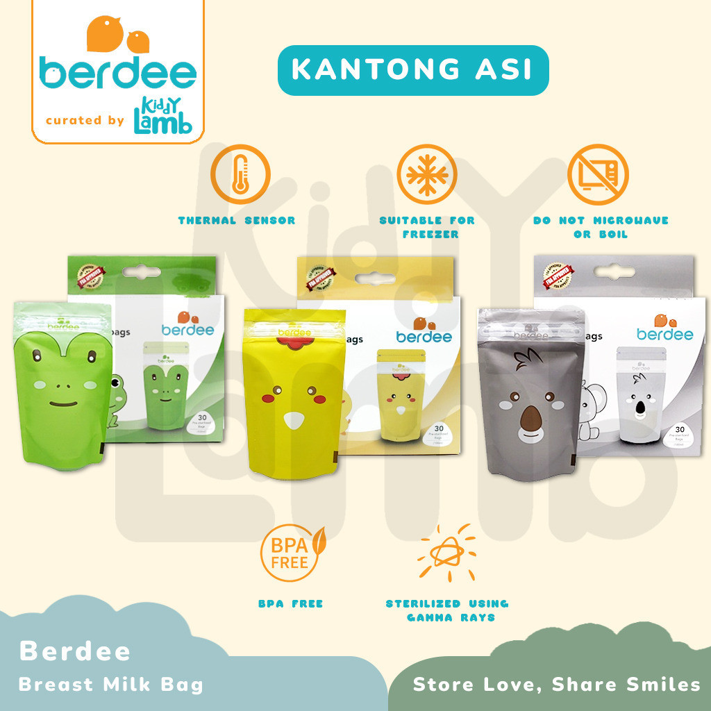 Jual Berdee Kantong Asi 100ml / Breastmilk Storage Thermal Sensor Bags ...