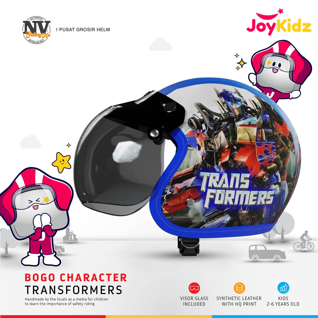 Jual HELM ANAK RETRO KIDS STANDART 2 3 4 5 6 7 TAHUN FREE KACA FULL ...