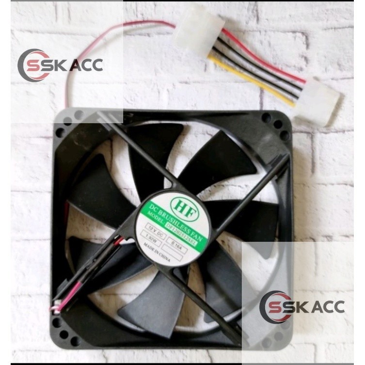 Jual Fan Casing 12CM Hitam / Kipas CPU + Baut / Fan Casing Hitam 12 Cm ...