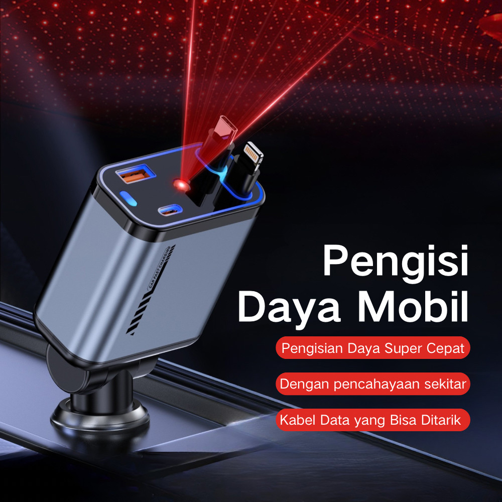 Jual Car Charger Hp Mobil Adaptor Charger Mobil Fast Charging Pengisi ...