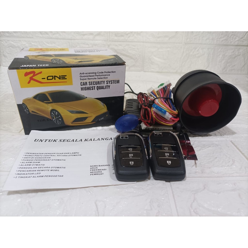 Jual alarm mobil k-one model remote kunci fortuner vrz universal | Shopee Indonesia
